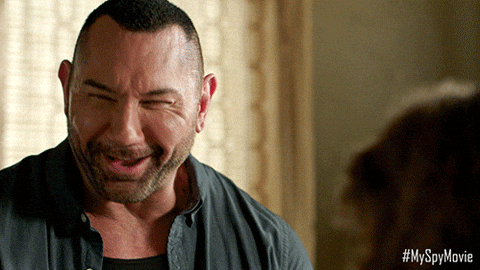 Happy Dave Bautista GIF by My Spy - Find & Share on GIPHY