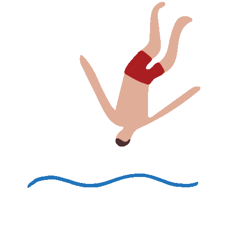 Fun Swimming Sticker by Alfredo Gonzales for iOS & Android | GIPHY