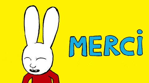 Merci Beaucoup GIF by Simon Super Rabbit - Find & Share on GIPHY