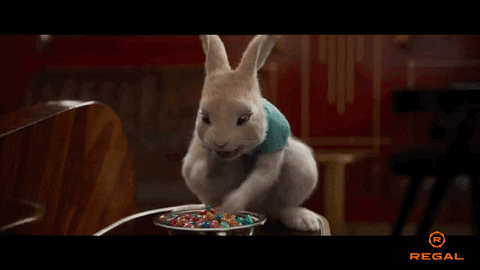 Cant Get Enough Peter Rabbit GIF by Regal - Find & Share on GIPHY