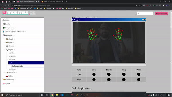 I made a sketch that shows you how to use hand tracking to paint with ...
