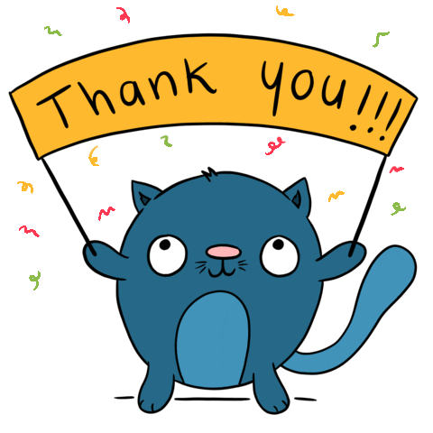 Cat Thank You Sticker by Rafs Design for iOS & Android | GIPHY