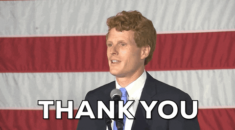 Joe Kennedy Thank You GIF by Election 2020 - Find & Share on GIPHY