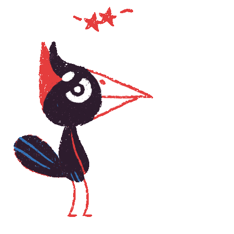 Confused Bird Sticker by JonDraws for iOS & Android | GIPHY