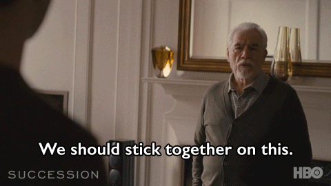 Stick Together Brian Cox GIF by SuccessionHBO - Find & Share on GIPHY