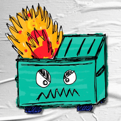 Fire Dumpster GIF by Todd Rocheford - Find & Share on GIPHY