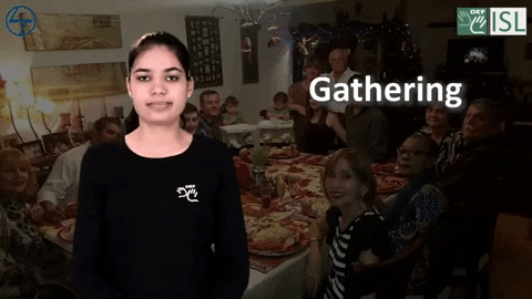 Gathering Sign Language GIF by ISL Connect - Find & Share on GIPHY