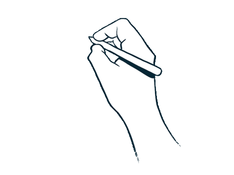 Drawing Hand Sticker by subtlestrokes for iOS & Android | GIPHY