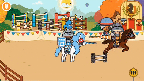 Horses Jousting GIF by Toca Boca - Find & Share on GIPHY