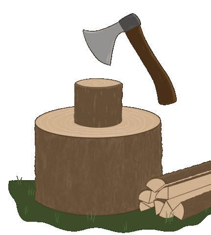 Wood Axe Sticker for iOS & Android | GIPHY