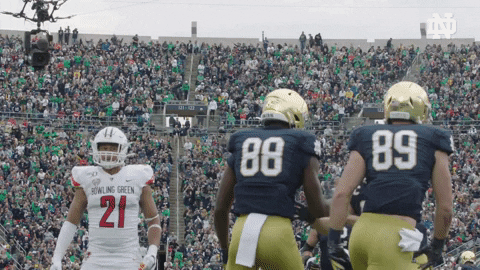 Celebration Touchdown GIF by Notre Dame Fighting Irish - Find & Share ...