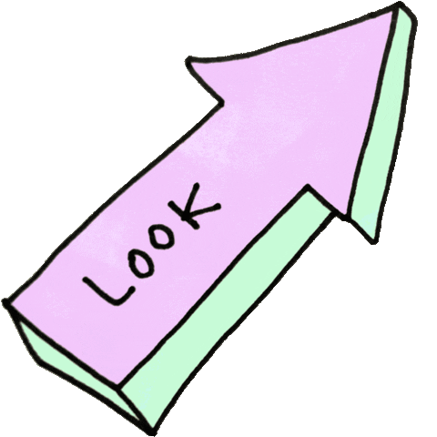 Look Arrow Sticker for iOS & Android | GIPHY