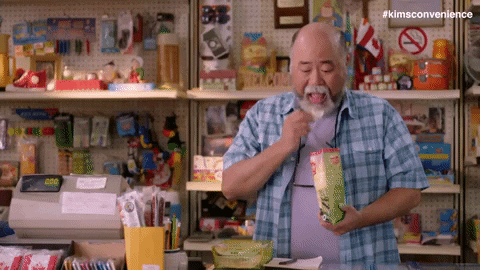 Food Drink Eating GIF by Kim's Convenience - Find & Share on GIPHY