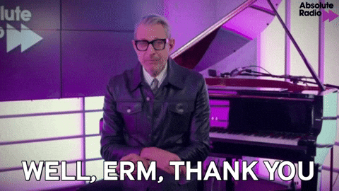 Jeff Goldblum Thank You GIF by AbsoluteRadio - Find & Share on GIPHY