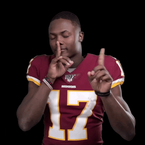 Be Quiet Washington Redskins GIF by NFL - Find & Share on GIPHY