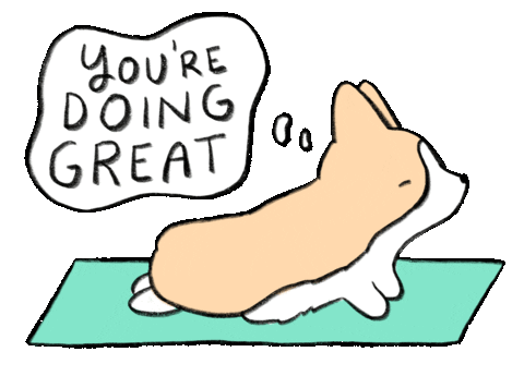 Dog Yoga Sticker by Tiffbits for iOS & Android | GIPHY