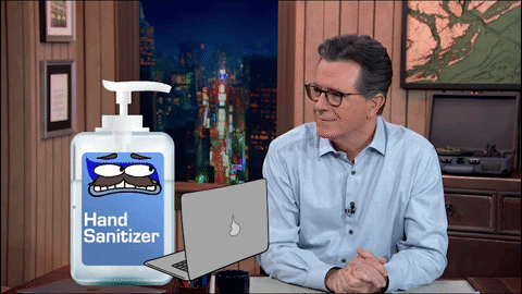 Stephen Colbert Hand Sanitizer GIF by The Late Show With Stephen ...
