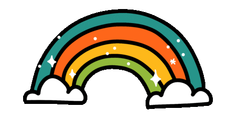 Happy Rainbow Sticker by Andreea Illustration for iOS & Android | GIPHY