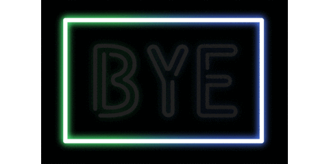 Neon Goodbye Sticker for iOS & Android | GIPHY
