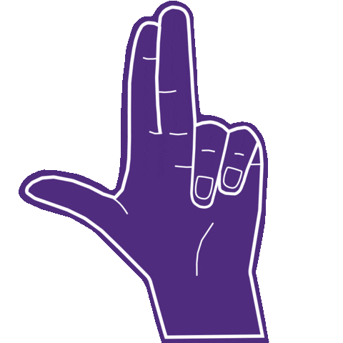 States Up Purple Hand Sticker by Tarleton State University for iOS ...