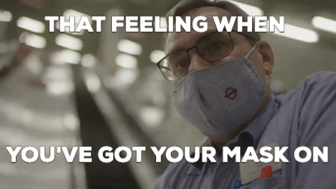 Public Transport Face Mask GIF by Transport for London - Find & Share ...
