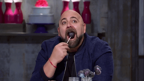 Cake Pop Eating GIF by Duff Goldman - Find & Share on GIPHY