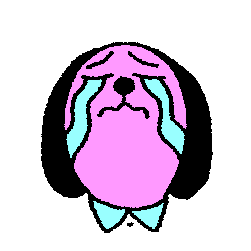 Dog Crying Sticker by Alabaster Pizzo for iOS & Android | GIPHY