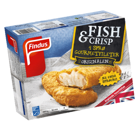 Fish And Chips Sticker by Findus Norge for iOS & Android | GIPHY
