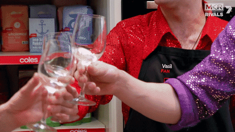 Oh No Cheers GIF by My Kitchen Rules - Find & Share on GIPHY