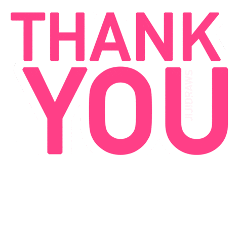 Pink Thank You Sticker by Jiji Knight for iOS & Android | GIPHY