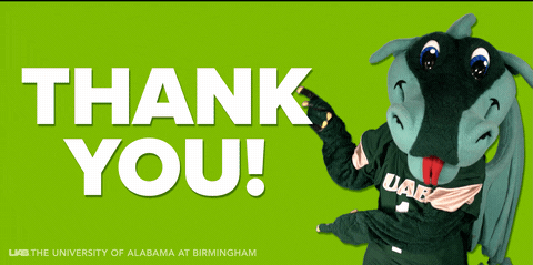 Uab Blazers Thank You GIF by The University of Alabama at Birmingham ...