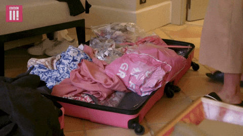 Suitcase In The Style GIF by BBC Three - Find & Share on GIPHY