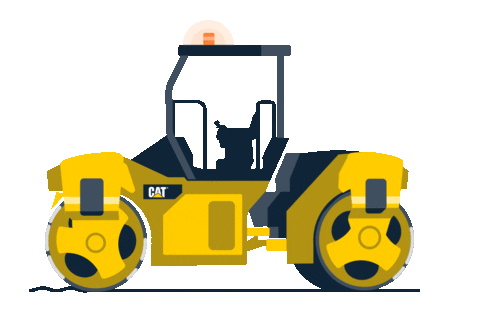 Roll With It Cat Sticker by Caterpillar Inc. for iOS & Android | GIPHY