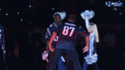 Dance Off Rob Gronkowski GIF by NBC Sports Boston - Find & Share on GIPHY