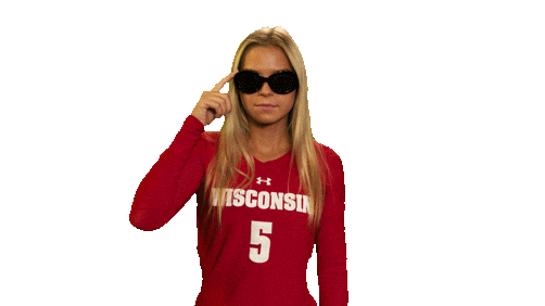 Wisconsin Womens Volleyball Riley Bell Sticker by Wisconsin Badgers for ...