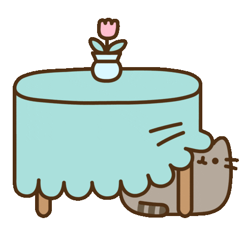 Cat Table Sticker by Pusheen for iOS & Android | GIPHY