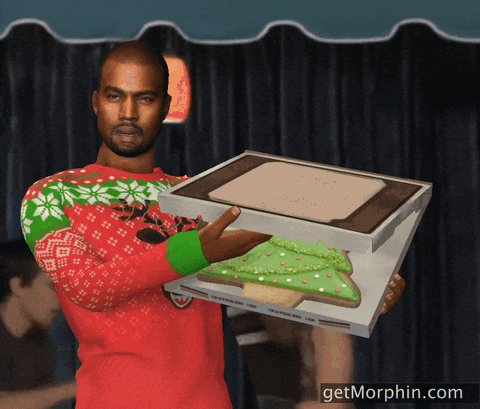 Merry Christmas Eating GIF by Morphin - Find & Share on GIPHY