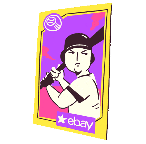 Trading Cards Baseball Sticker by eBay for iOS & Android | GIPHY