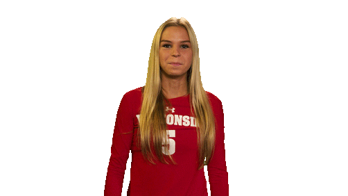 Wisconsin Womens Volleyball Wow Sticker by Wisconsin Badgers for iOS ...