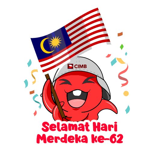 Malaysia Merdeka Sticker by CIMB Bank for iOS & Android | GIPHY