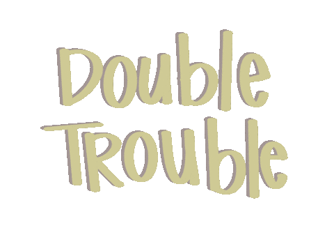 Double Trouble Words Sticker for iOS & Android | GIPHY