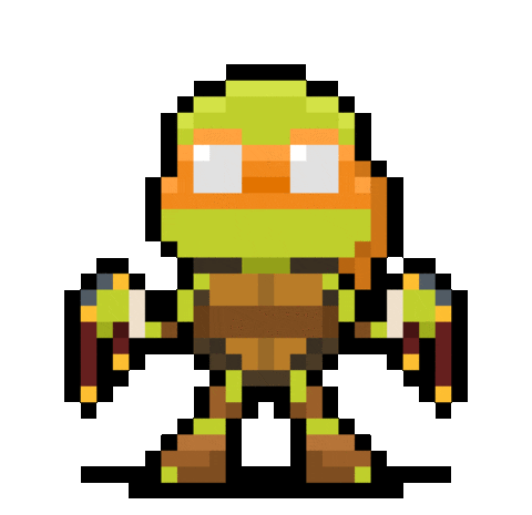 Ninja Turtles Pixel Art Sticker for iOS & Android | GIPHY