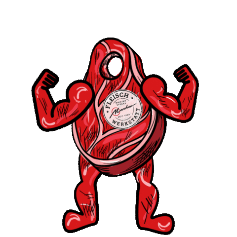 Steak Carnivore Sticker by Fleischwerkstatt for iOS & Android | GIPHY