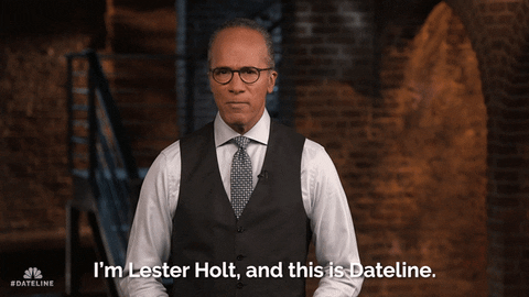 Tv Show News GIF by Dateline NBC - Find & Share on GIPHY