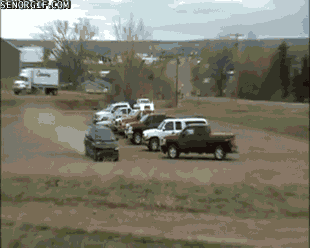 Van jumping over a car : r/gifs