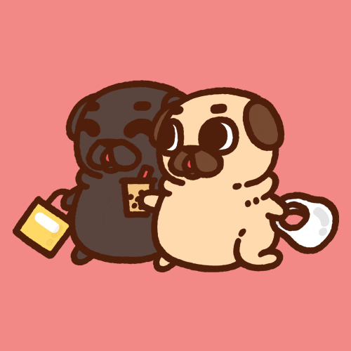 Dog Friends GIF by Puglie Pug - Find & Share on GIPHY