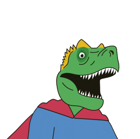 Happy T Rex Sticker by Hack in the Woods for iOS & Android | GIPHY