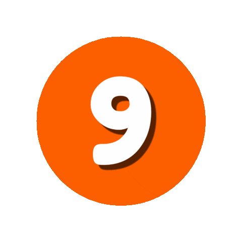 Orange Number Sticker for iOS & Android | GIPHY