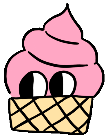 Ice Cream Head Sticker by Esmile Studio for iOS & Android | GIPHY