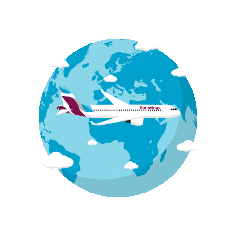 Travel World Sticker by Eurowings for iOS & Android | GIPHY